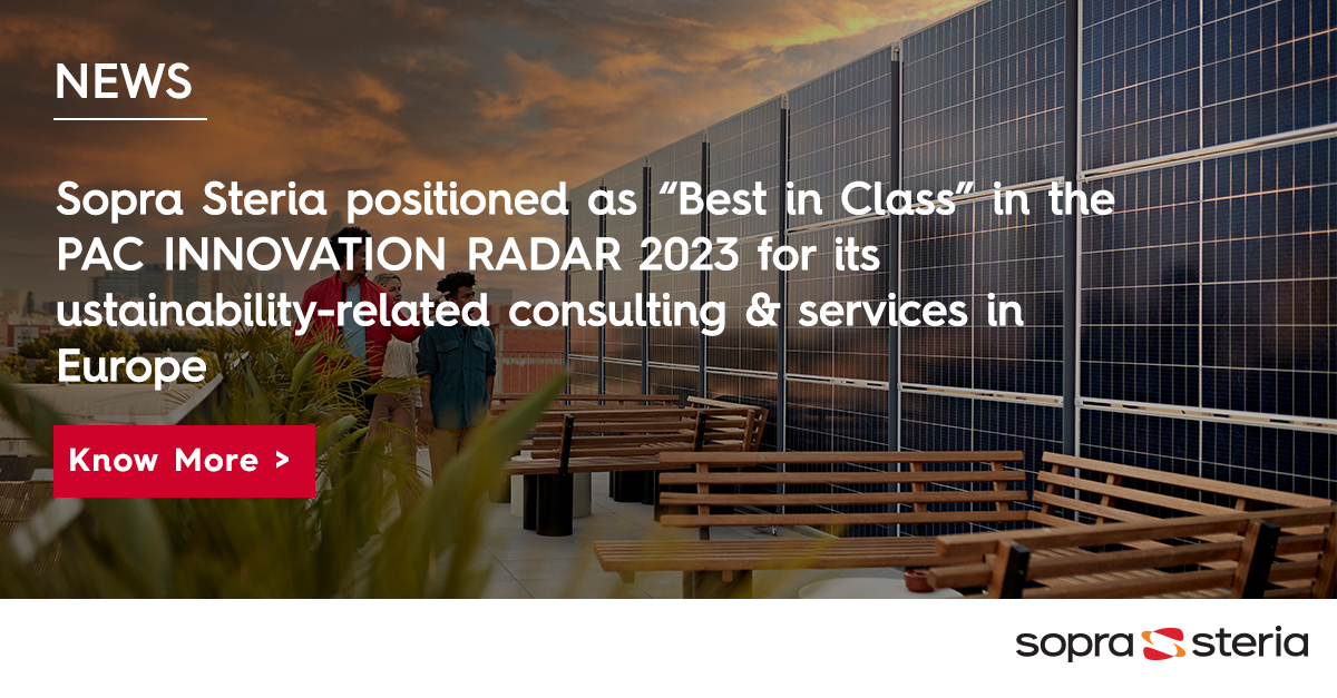 Sopra Steria positioned as “Best in Class” in the PAC INNOVATION RADAR ...